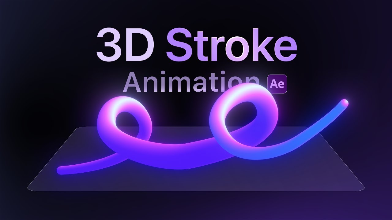 Stylized 3D Stroke Animation in After Effects Tutorial l No Plugins Required