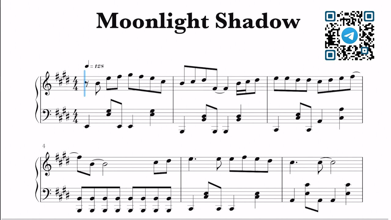 Mike Oldfield ft. Maggie Reilly - Moonlight Shadow Sheet Music