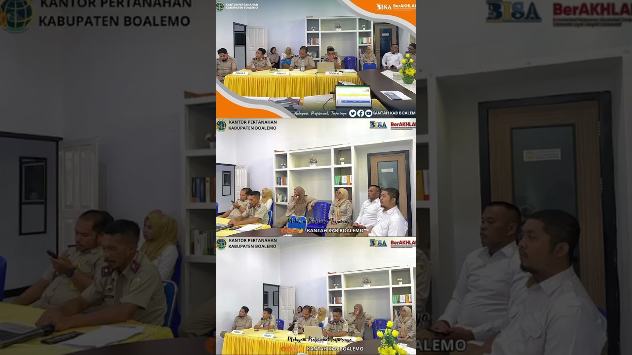 Kepala Kantor Pertanahan Kab Boalemo Mengikuti rapat terkait persiapan Rakerda melalui zoom meeting.