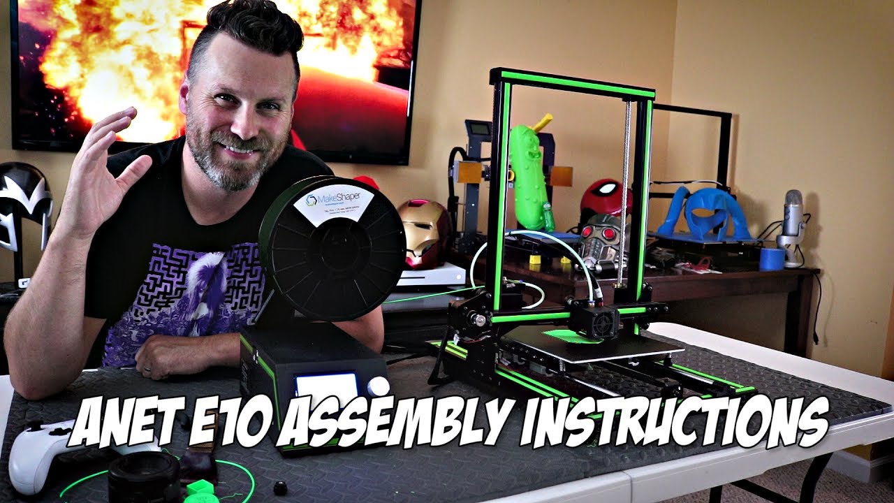 Anet E10 3D Printer Assembly Instructions - How to Setup