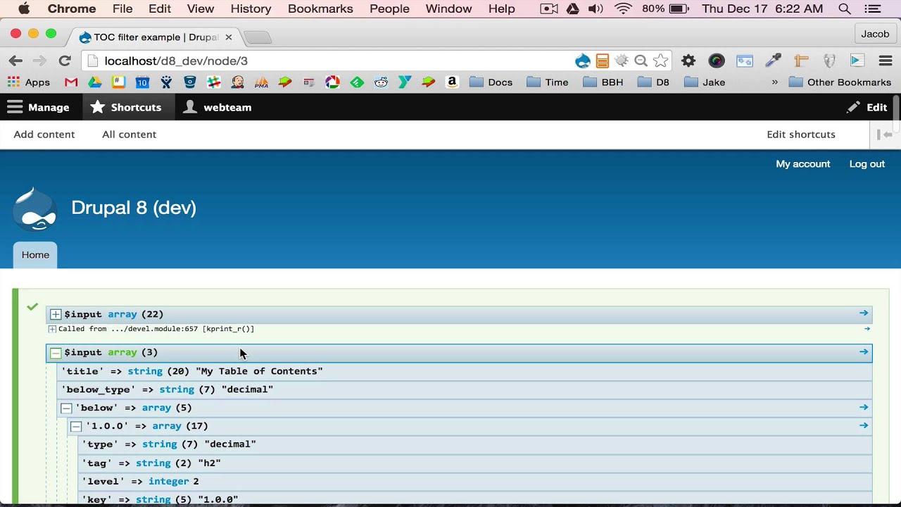 Drupal: TOC API 8.x-2.x - Developer - Demo