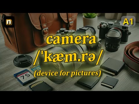 [n] Camera meaning (device for pictures) with 5 examples