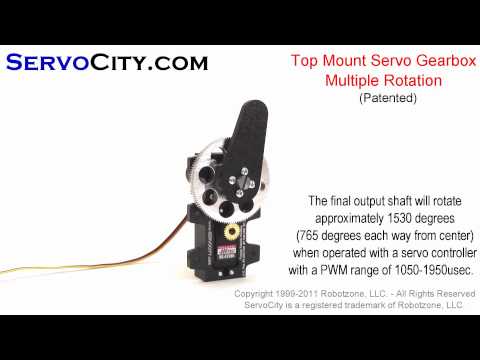 ServoCity.com Top Mount Servo Gearbox Multiple Rotation