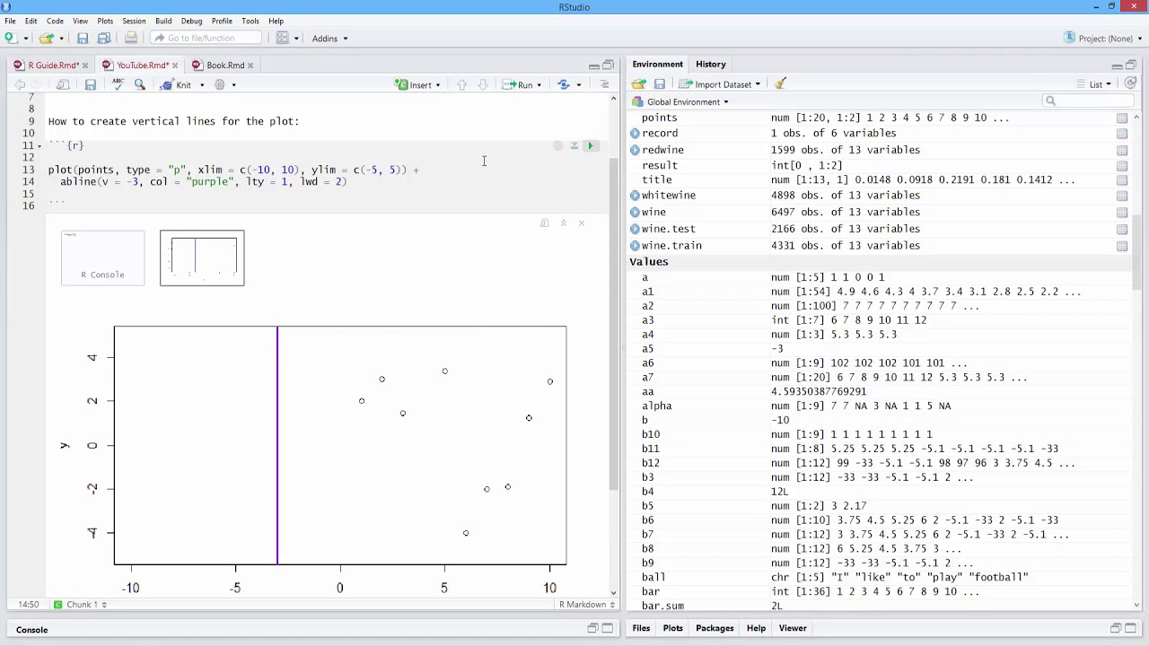 How to Create Vertical Lines for the Plot in R. [HD]