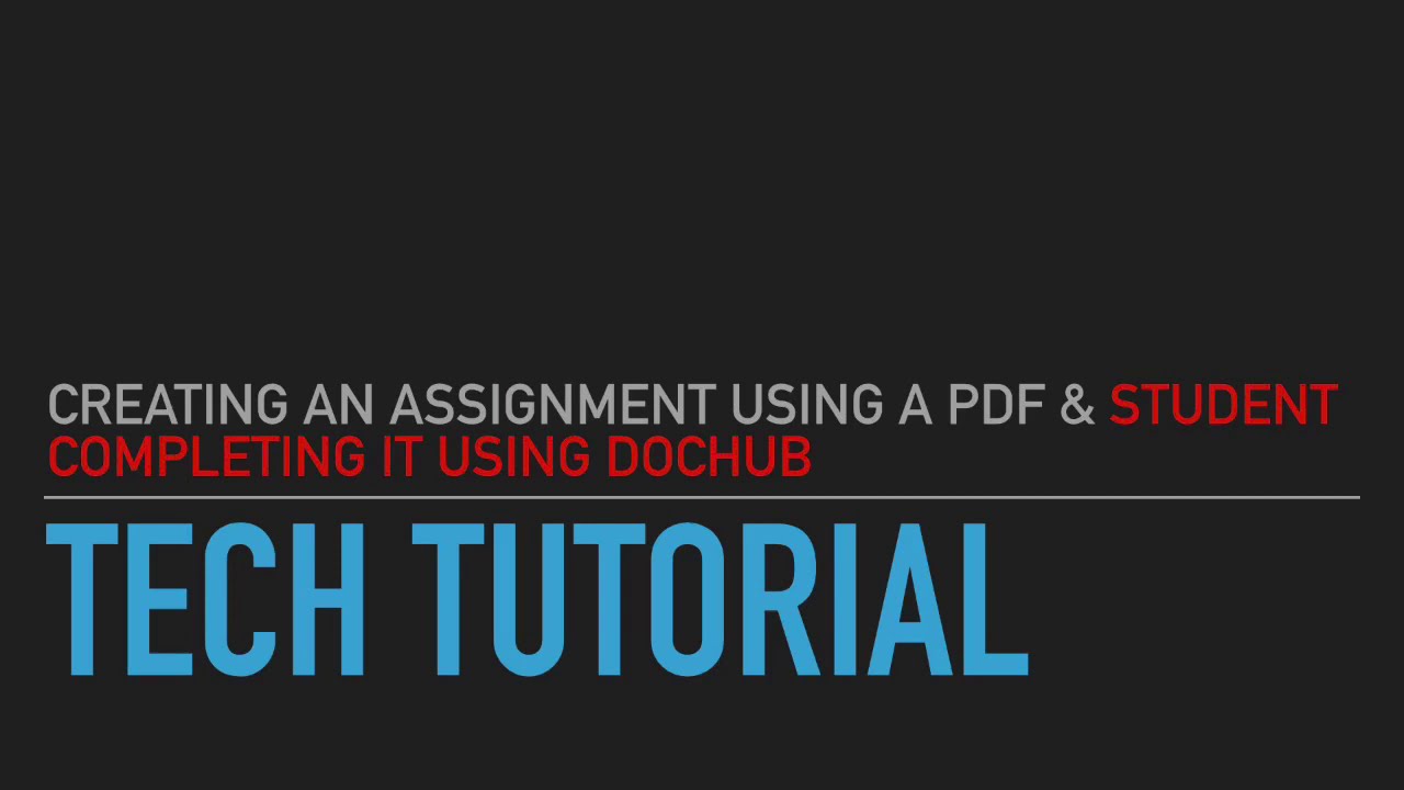 Creating PDF Assignment (Part 1 of 3)