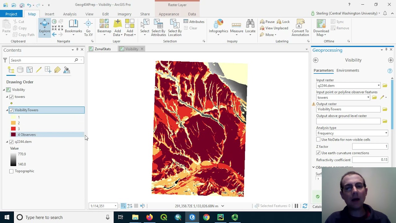 Performing a visibility analysis in ArcGIS Pro