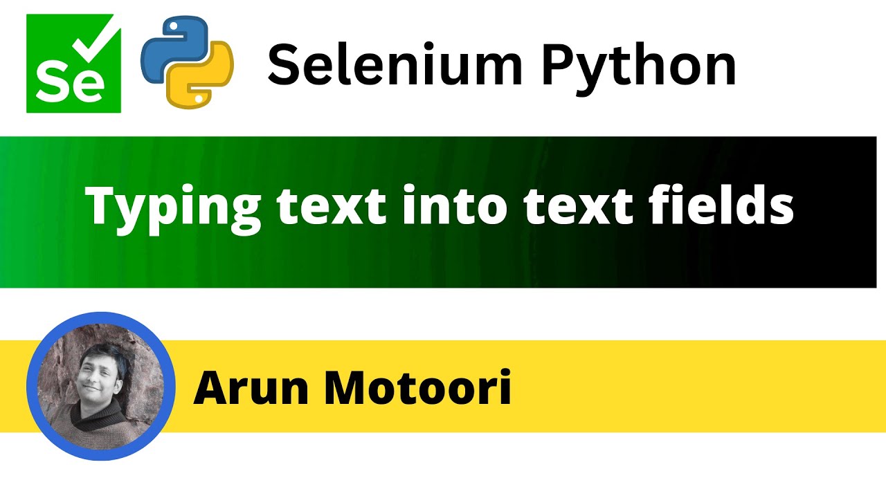 Typing text into Text Fields (Selenium Python)
