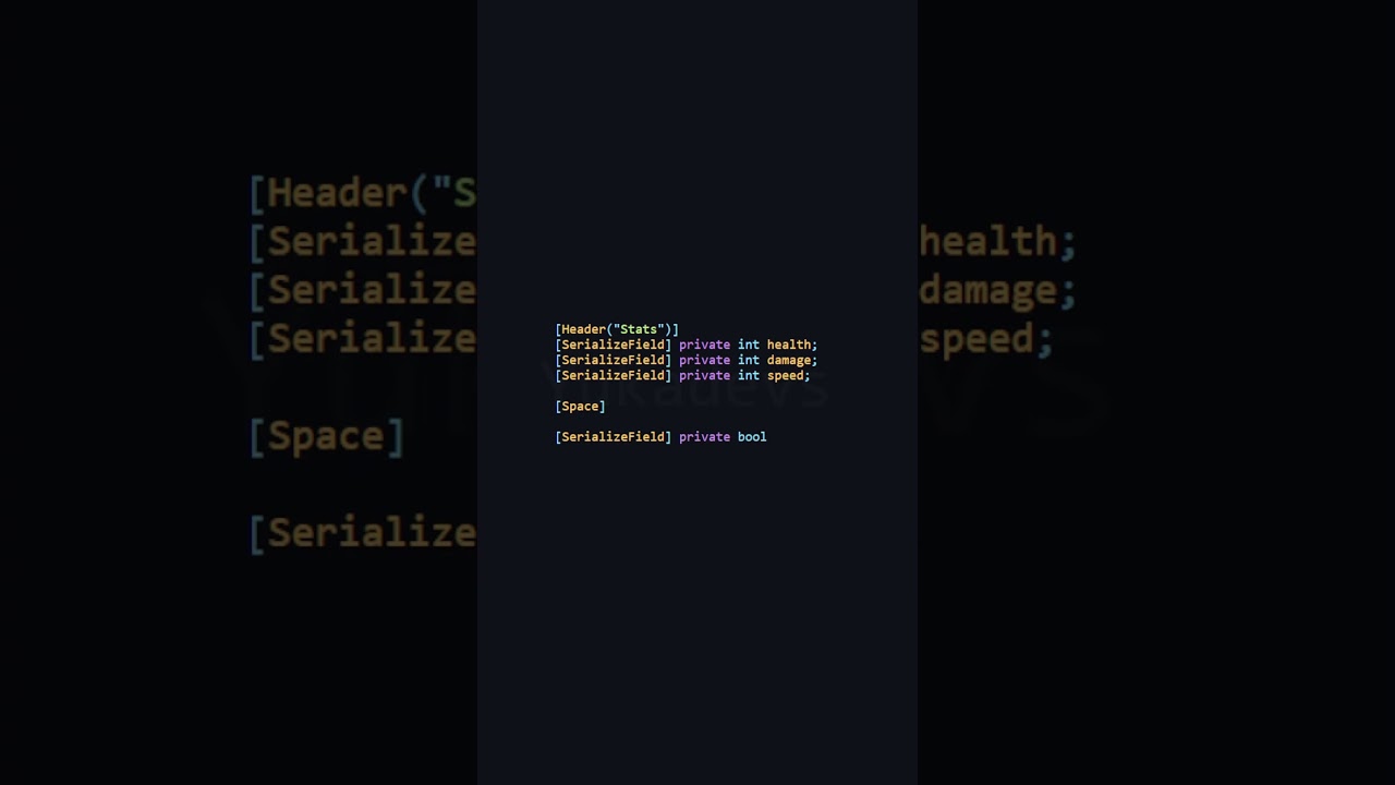 Header Attribute tutorial | Unity