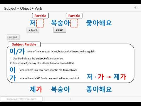 Lesson 4 - Part 1: Particles & Basic Sentence Patterns