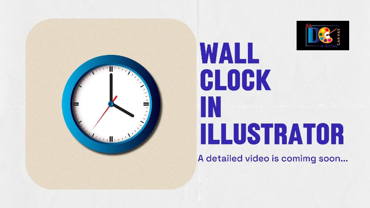 How to draw a wall clock in illustrator | Adobe illustrator tutorial