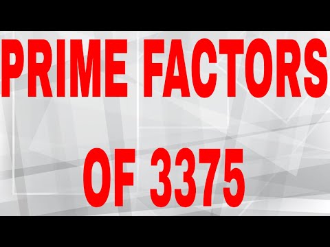 Prime factorization of 3375|Prime factors