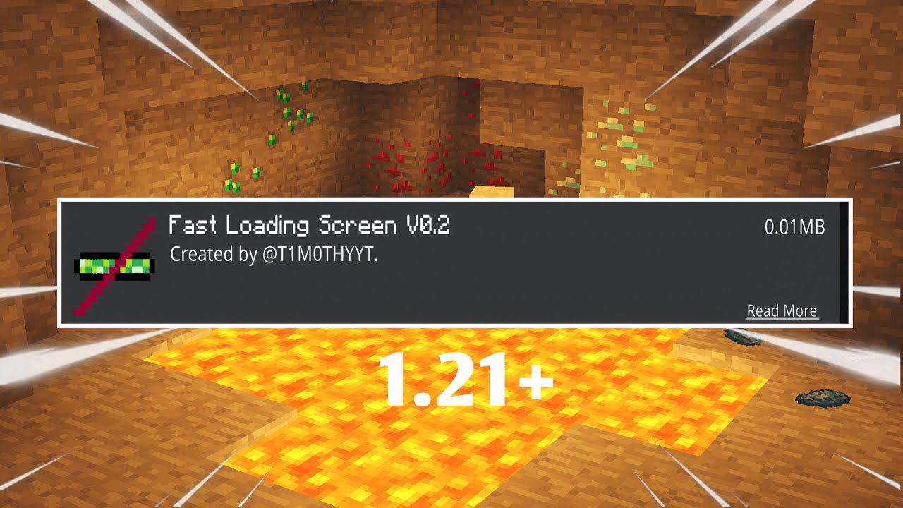 Fast Loading Screen MOD For MCPE! 1.21+ | Mcpe Solw Loading Problem Solved!