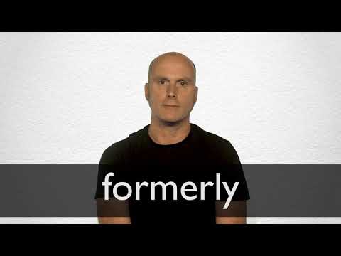 FORMERLY definition in American English | Collins English Dictionary