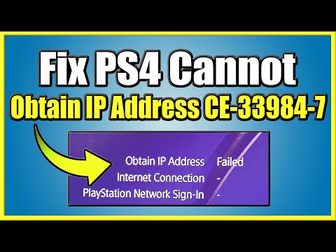 How to fix Cannot Obtain IP Address on PS4 Error Code CE 33984 7 (Easy Method)