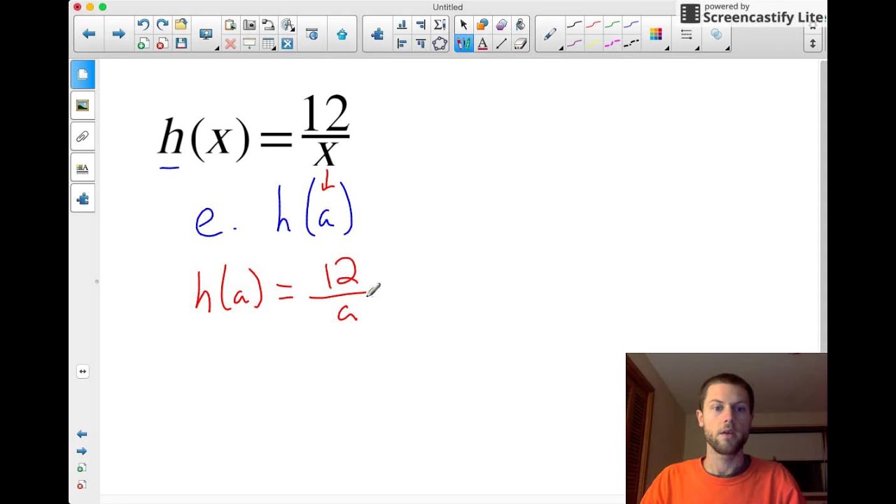 Function Notation Worksheet #1e