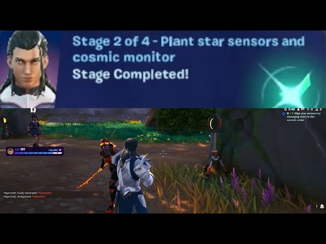 How to plant star sensors and cosmic monitor in Fortnite Chapter 4