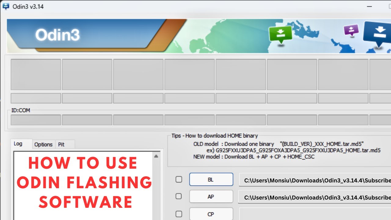 How to use odin to flash samsung firmware