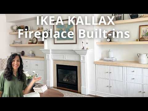 What would a built-in look like here? // IKEA KALLAX FIREPLACE BUILT-IN