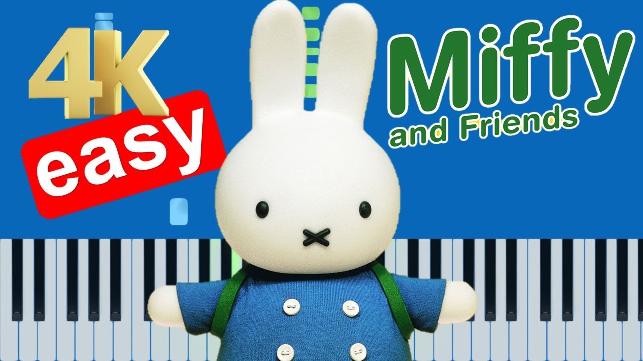 Miffy & Friends Theme Song (Slow Easy) Piano Tutorial 4K