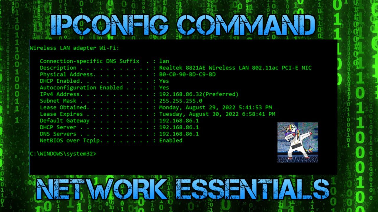 IPCONFIG COMMAND - A NETWORK ESSENTIAL AND WHY YOU NEED TO LEARN THIS NOW