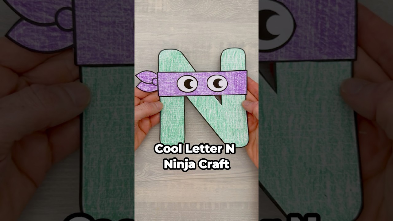 Uppercase Letter N Ninja Craft