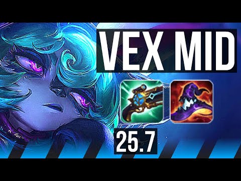 VEX vs YONE (MID) | 9/1/7, Legendary, 500+ games | KR Master | 25.7