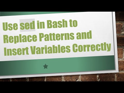 Use sed in Bash to Replace Patterns and Insert Variables Correctly
