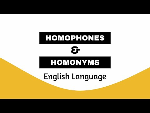 HOMOPHONES & HOMONYMS - Do you know what they are?