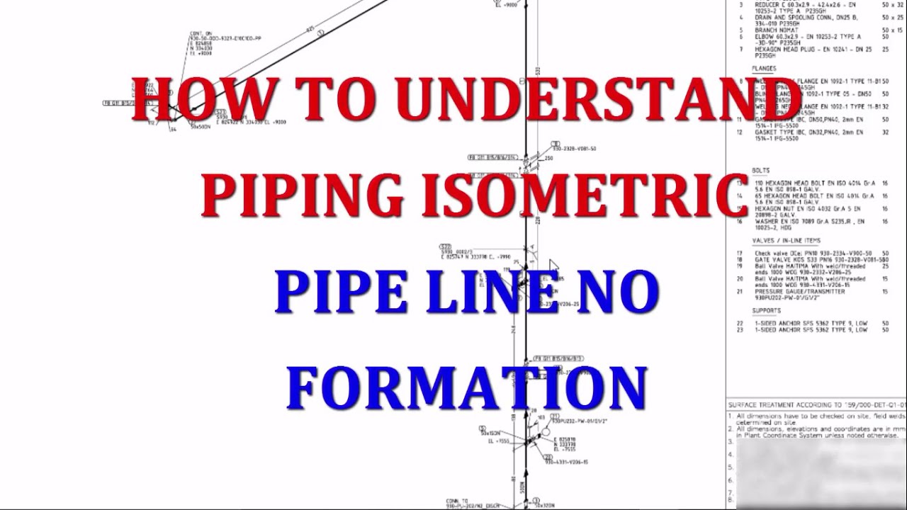 Piping line number formation in isometric drawing