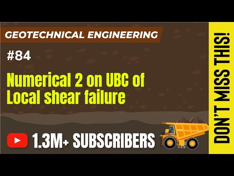 Numerical 2 on UBC of Local shear failure - Bearing Capacity - Geotechnical Engineering - GATE ...