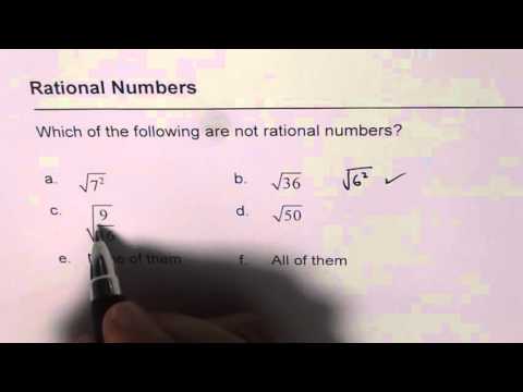 Which of the Square Roots Are Not Rational Numbers