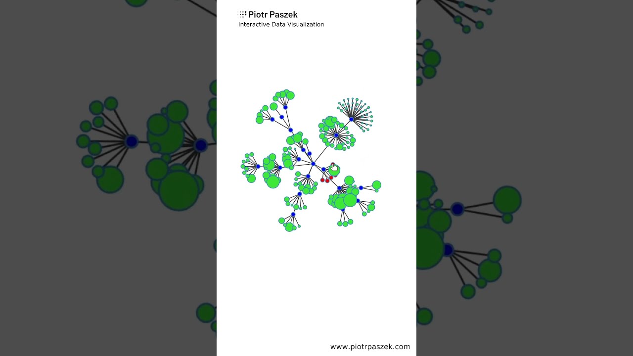 Force directed network graph - D3.js interactive data visualization