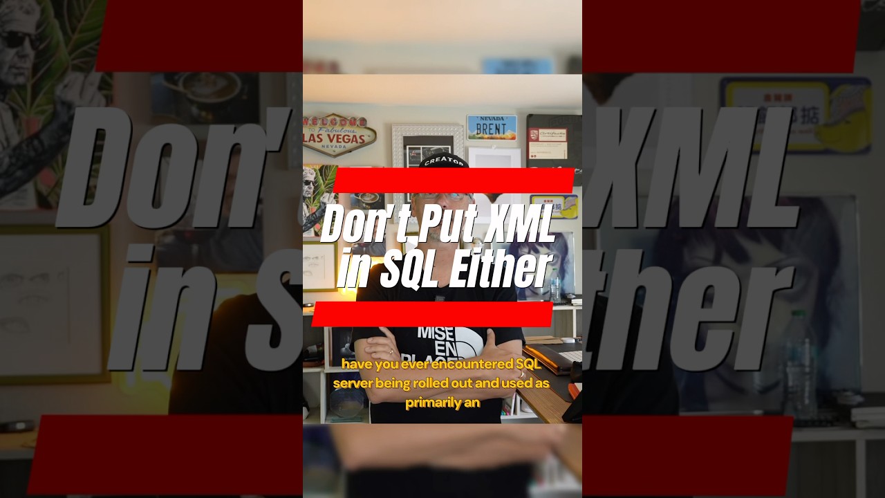 Don't Put XML in SQL Either