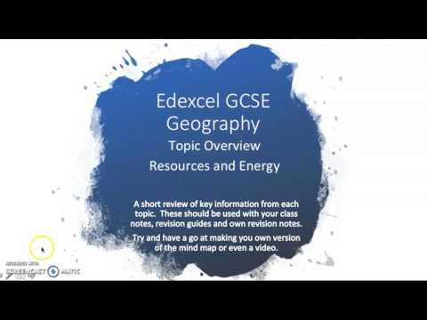 Edexcel GCSE Geography Resources Energy Overview