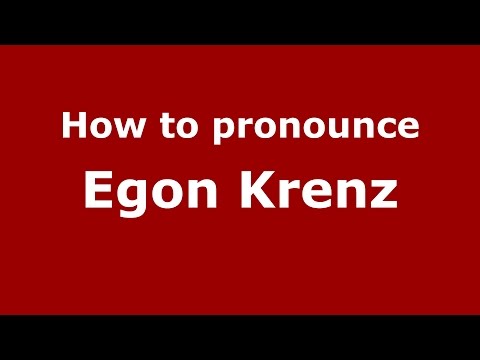 How to pronounce Egon Krenz (American English/US) - PronounceNames.com