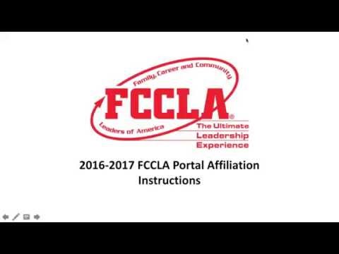 2016-2017 FCCLA Affiliation Tutorial Video