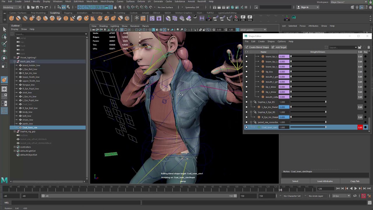 jacket simulation 03 Bring Sim Back To Maya