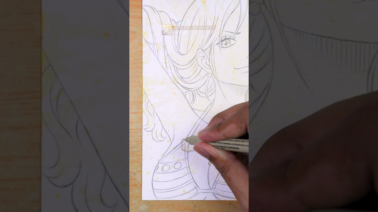 Drawing Nami ONE PIECE || Orange Art 🍊 #shorts #nami #onepiece  #drawinganime