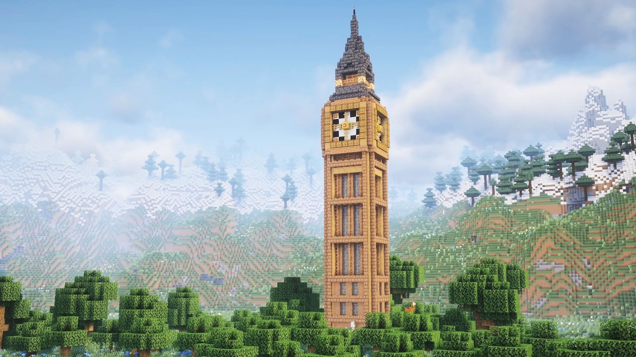 Big Ben tower in minecraft