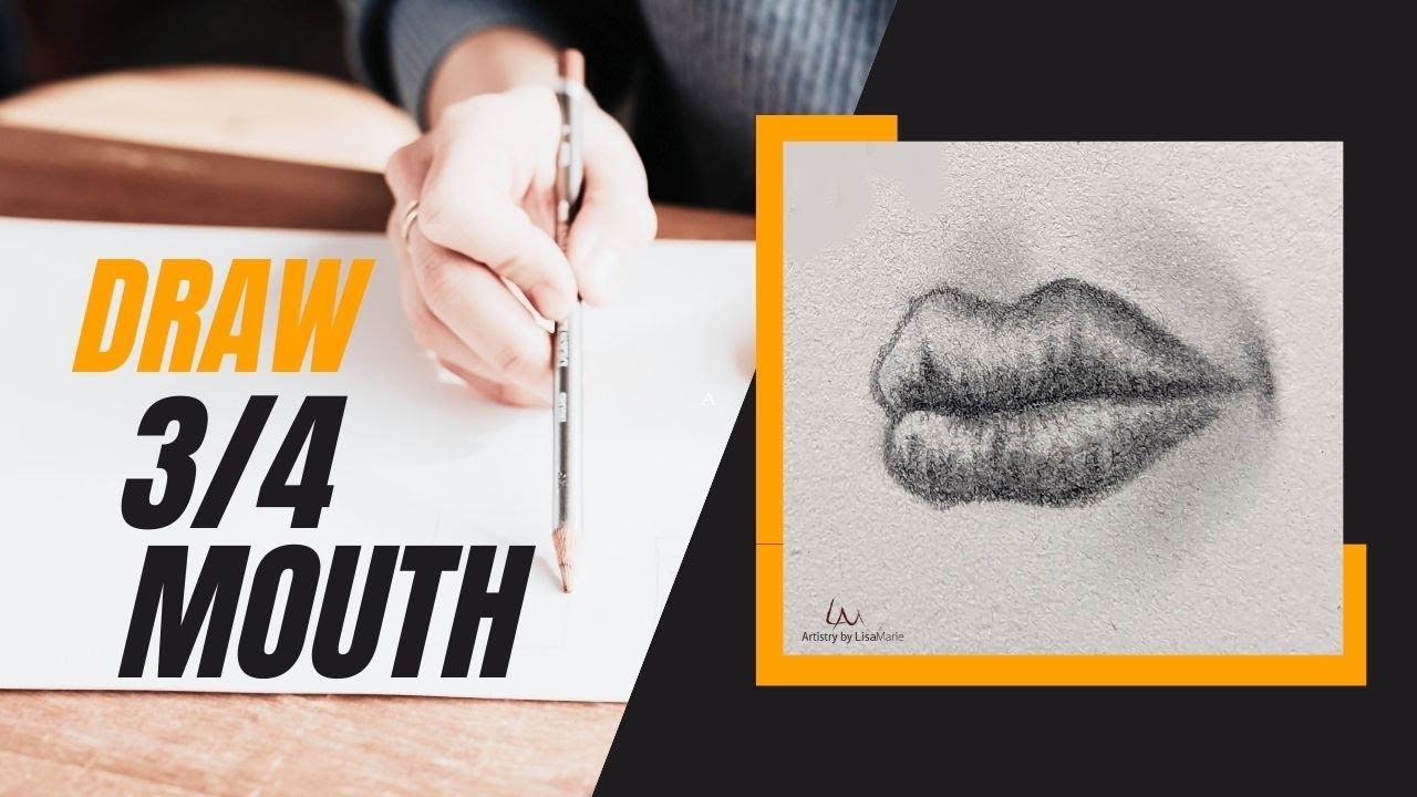 How to Draw 3/4 Mouth - EASY | Step By Step!