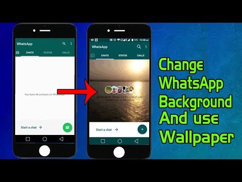 How to Change your Whatsapp Home Screen Background wallpaper and Use your Own Photo - 2018