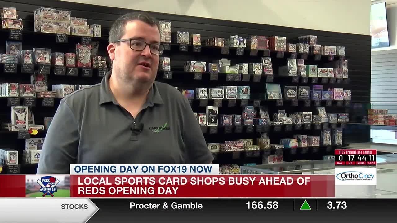 Local sports card shop busy ahead of Reds Opening Day