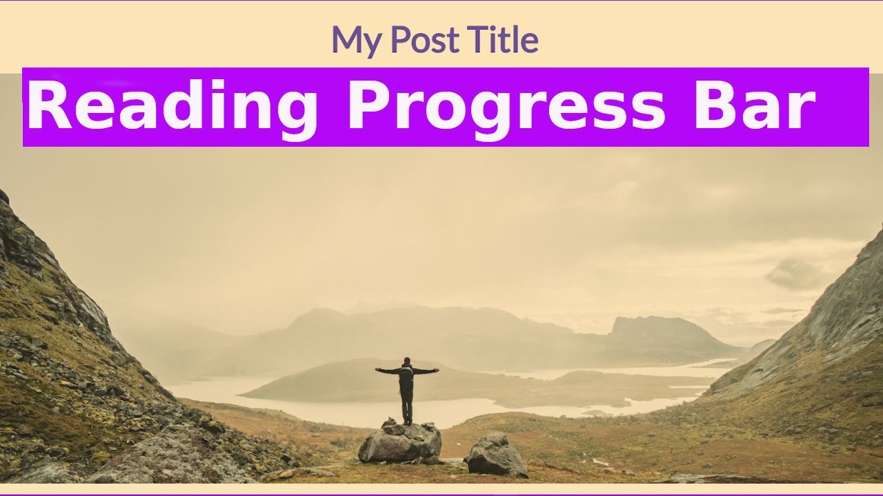 Html css javascript Reading Progress Bar Part 1.