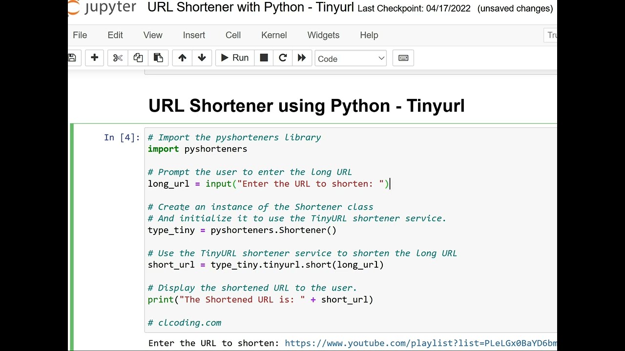 Day 164 : URL Shortener using Python  - Tinyurl