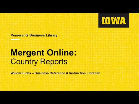 Mergent Onlie: Country Reports