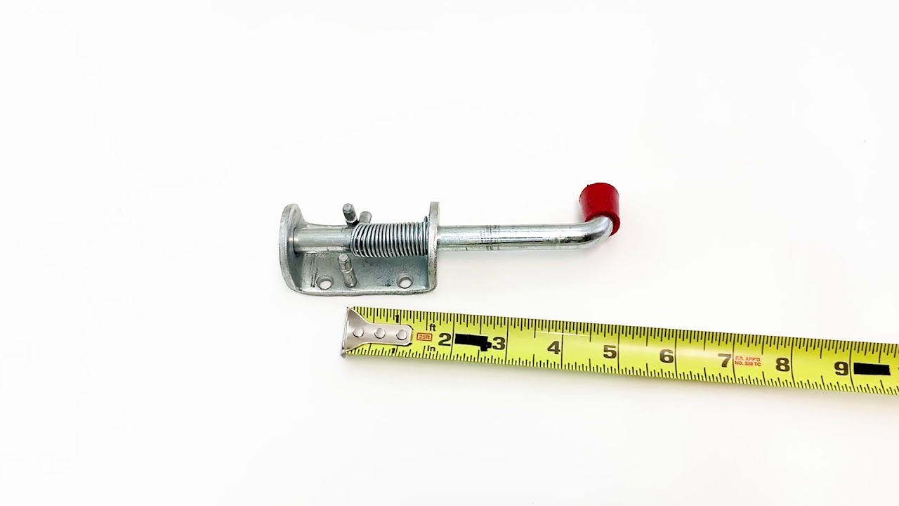 Metal Lock Barrel Bolt Spring Loaded Latch 6.5 Inches Long w Grip Heavy Duty