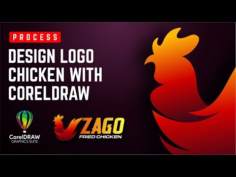 CHICKEN LOGO DESIGN PROCESS WITH COREL DRAW 2021