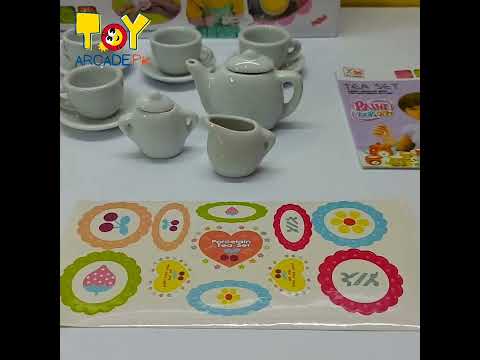 DIY Painted Tea Set, Ceramic Tea set for girls