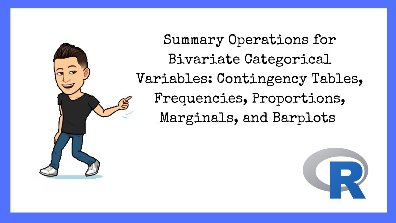 R Tutorials for Beginners: Descriptive Statistics for Bivariate Categorical Variables