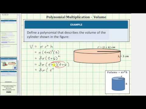 Polynomial Multiplication Application – Volume of a Cylinder | Math ...